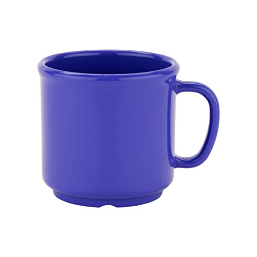 G.E.T. S-12-PB Heavy-Duty Shatterproof Plastic Coffee Mug, BPA Free, 12 Ounce, Peacock Blue (Set of 12)