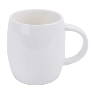 Foraineam Set of 6 Porcelain Mugs 15 Ounces White Coffee Mugs Set Ceramic Drinking Cups for Coffee, Tea, Juice, Cocoa