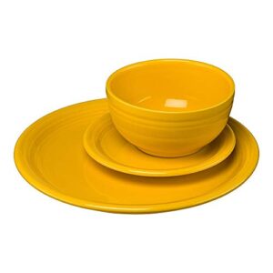 fiestaware 3 piece bistro set daffodil 1482342