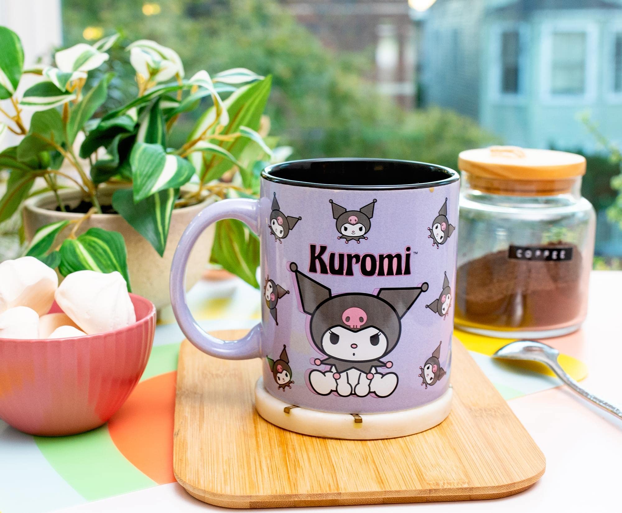 Toynk Sanrio Hello kitty and friends Kuromi Purple Ceramic Mug | Holds 20 Ounces