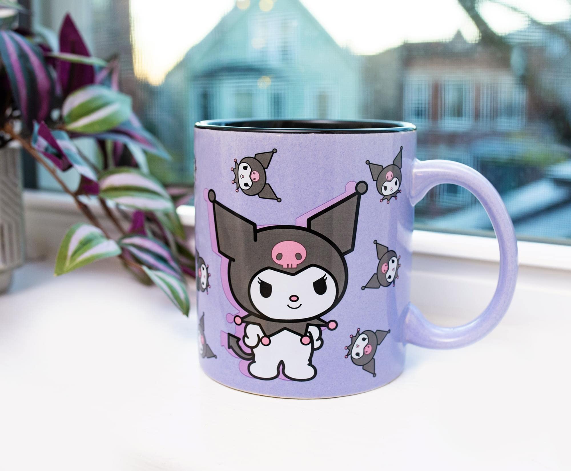 Toynk Sanrio Hello kitty and friends Kuromi Purple Ceramic Mug | Holds 20 Ounces