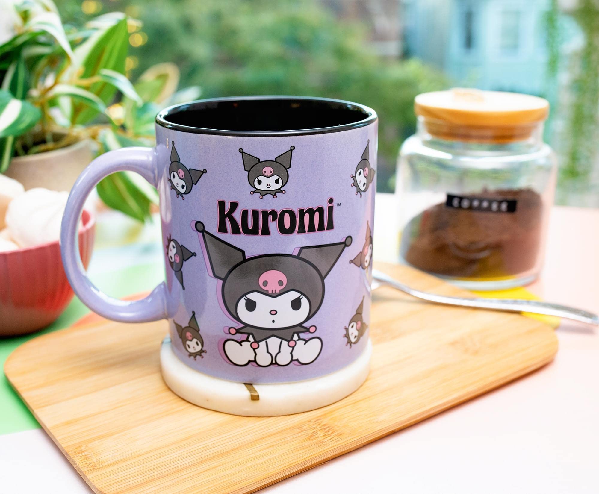 Toynk Sanrio Hello kitty and friends Kuromi Purple Ceramic Mug | Holds 20 Ounces