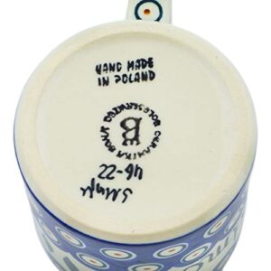 Polish Pottery Mug 12 oz Babcia Grandma Traditional Peacock