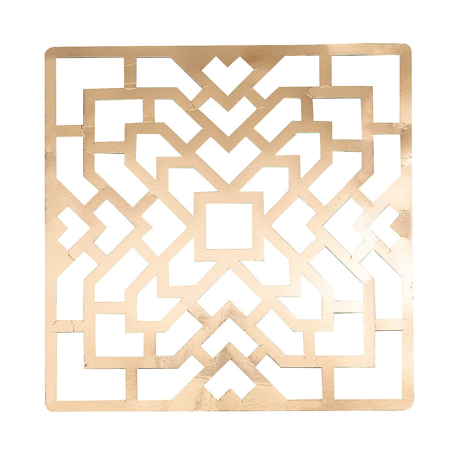 Gold Laser-Cut Square Chargers – 24 Ct.