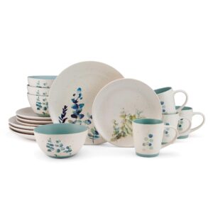 pfaltzgraff sawyer 16 piece dinnerware set, service for 4, floral multicolor