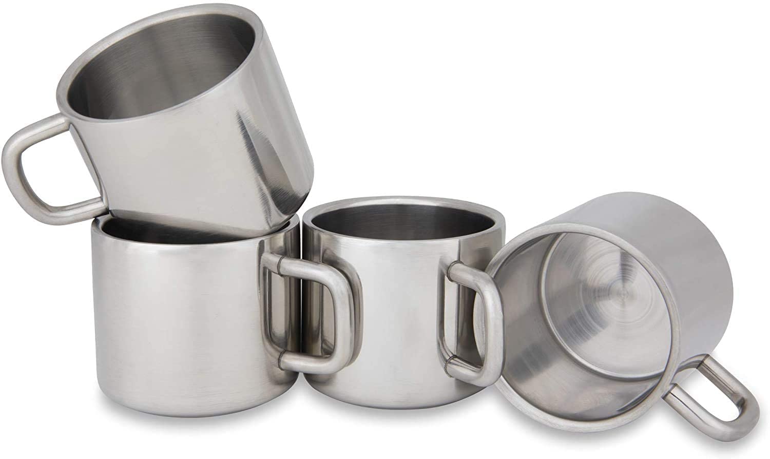 Real Deal Steel "Little Sipper 3 oz Insulated Espresso Cups - Premium Double Wall Set of 4 Demitasse