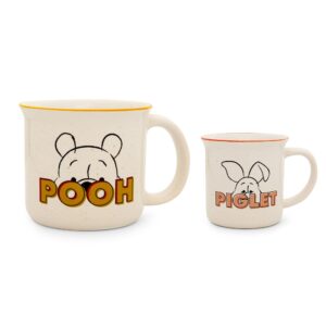 disney winnie the pooh and piglet ceramic camper mugs | set of 2