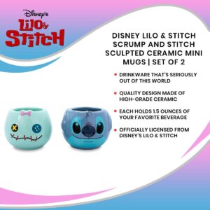 Disney Lilo & Stitch Scrump and Stitch Sculpted Ceramic Mini Mugs | Set of 2