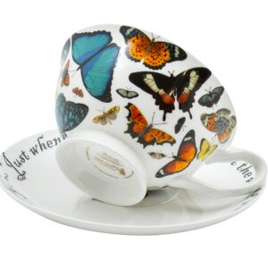 Tea Cups London Cup & Saucer Butterfly, 210 ml (7 fl oz)