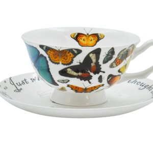 Tea Cups London Cup & Saucer Butterfly, 210 ml (7 fl oz)