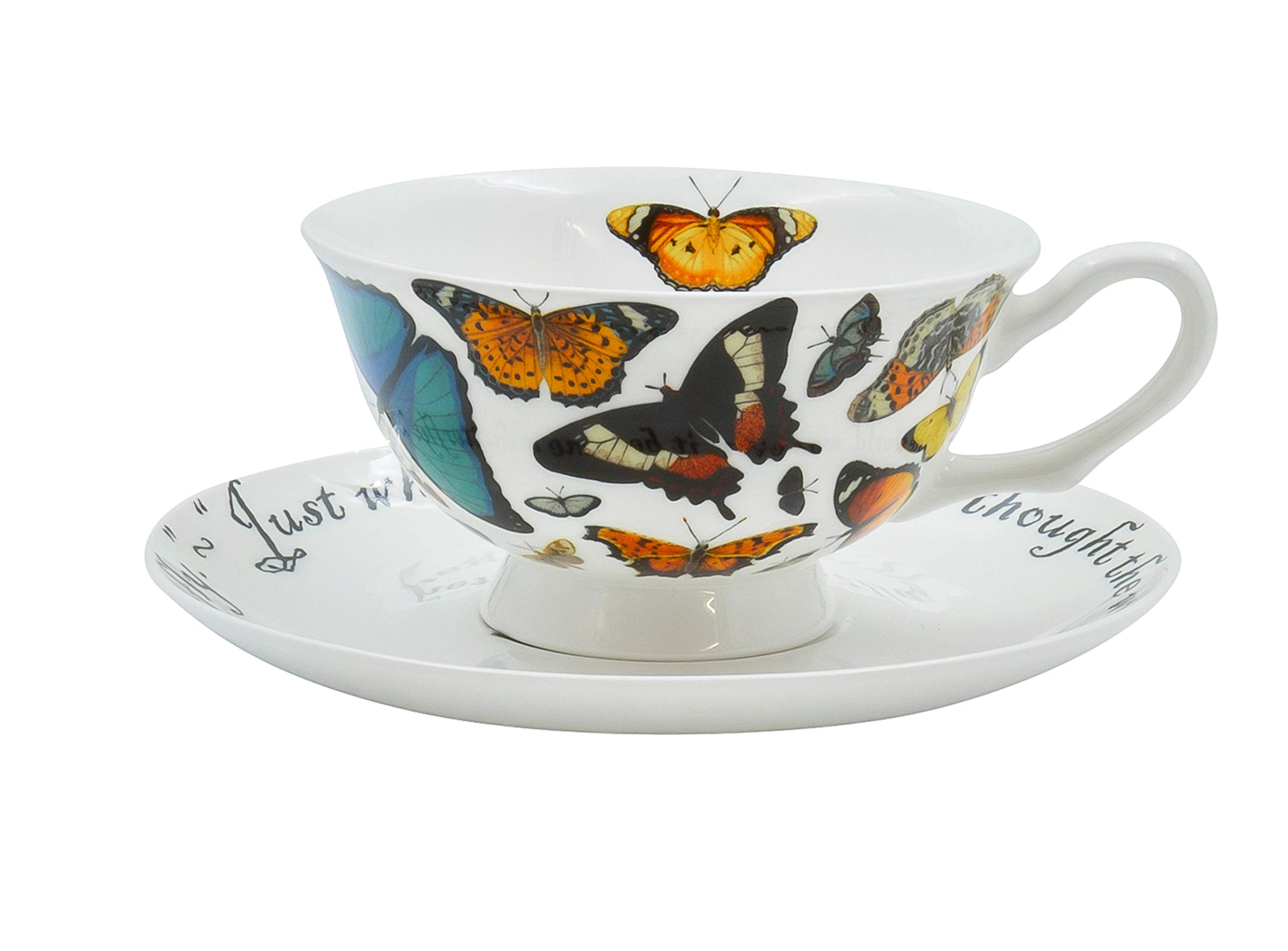 Tea Cups London Cup & Saucer Butterfly, 210 ml (7 fl oz)