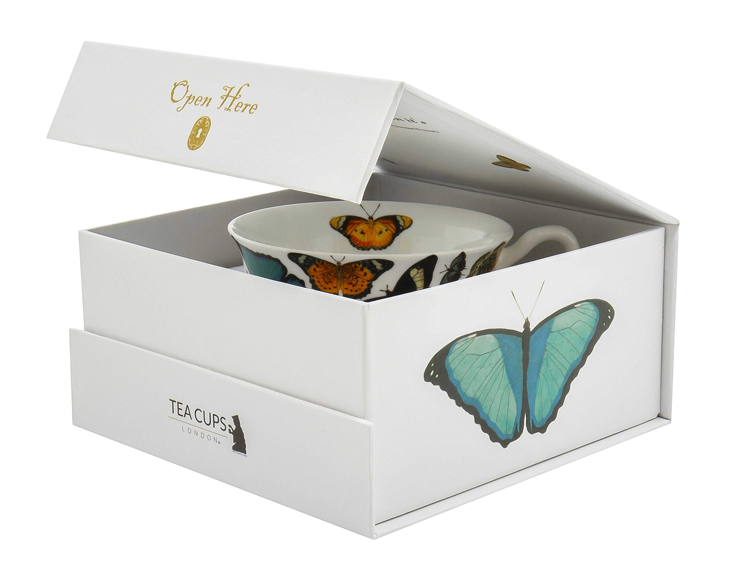 Tea Cups London Cup & Saucer Butterfly, 210 ml (7 fl oz)