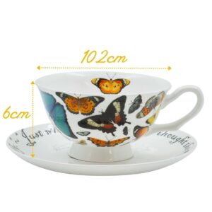 Tea Cups London Cup & Saucer Butterfly, 210 ml (7 fl oz)