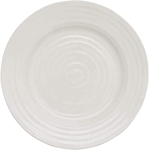 Portmeirion Sophie Conran White Salad Plates | Set of 4 | Dinner, Pasta, and Appetizer Plates | 8 Inch | Made from Porcelain | Microwave and Dishwasher Safe