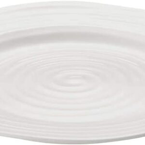 Portmeirion Sophie Conran White Salad Plates | Set of 4 | Dinner, Pasta, and Appetizer Plates | 8 Inch | Made from Porcelain | Microwave and Dishwasher Safe