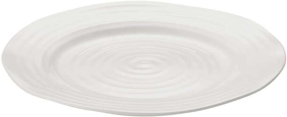 Portmeirion Sophie Conran White Salad Plates | Set of 4 | Dinner, Pasta, and Appetizer Plates | 8 Inch | Made from Porcelain | Microwave and Dishwasher Safe