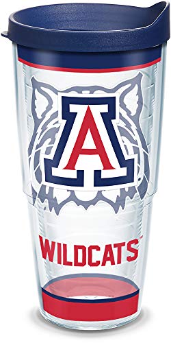 Tervis Made in USA Double Walled University of Arizona Wildcats Insulated Tumbler Cup Keeps Drinks Cold & Hot, 24oz, Tradition