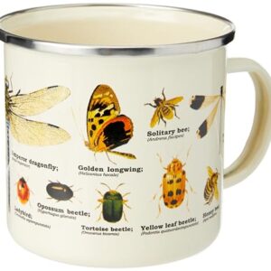 Gift Republic Insects Enamel Mug, 1 Count (Pack of 1), Multicolor,500 ml