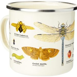 Gift Republic Insects Enamel Mug, 1 Count (Pack of 1), Multicolor,500 ml