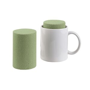 FloraCraft Floral Desert DryFōM 2 Piece Mug Plug 2.4 Inch x 3.75 Inch Green