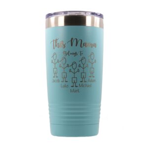 custom personalized this grandma belongs to tumbler with clear lid travel mug coffee mug thumbler for grandma nana papa