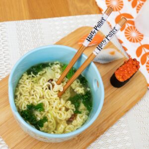 Harry Potter Hogwarts Icons Dinnerware Set | 20-Ounce Ramen Bowl With Chopsticks