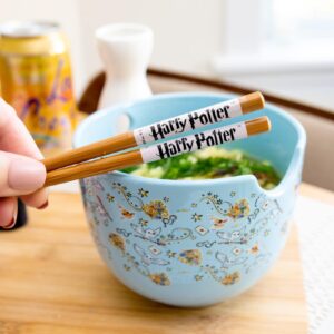 Harry Potter Hogwarts Icons Dinnerware Set | 20-Ounce Ramen Bowl With Chopsticks