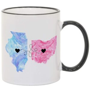 Grandma Quote Long Distance Mug, States and Countries, Personalize the Name On the Quote, 11oz or 15 oz