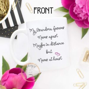 Grandma Quote Long Distance Mug, States and Countries, Personalize the Name On the Quote, 11oz or 15 oz