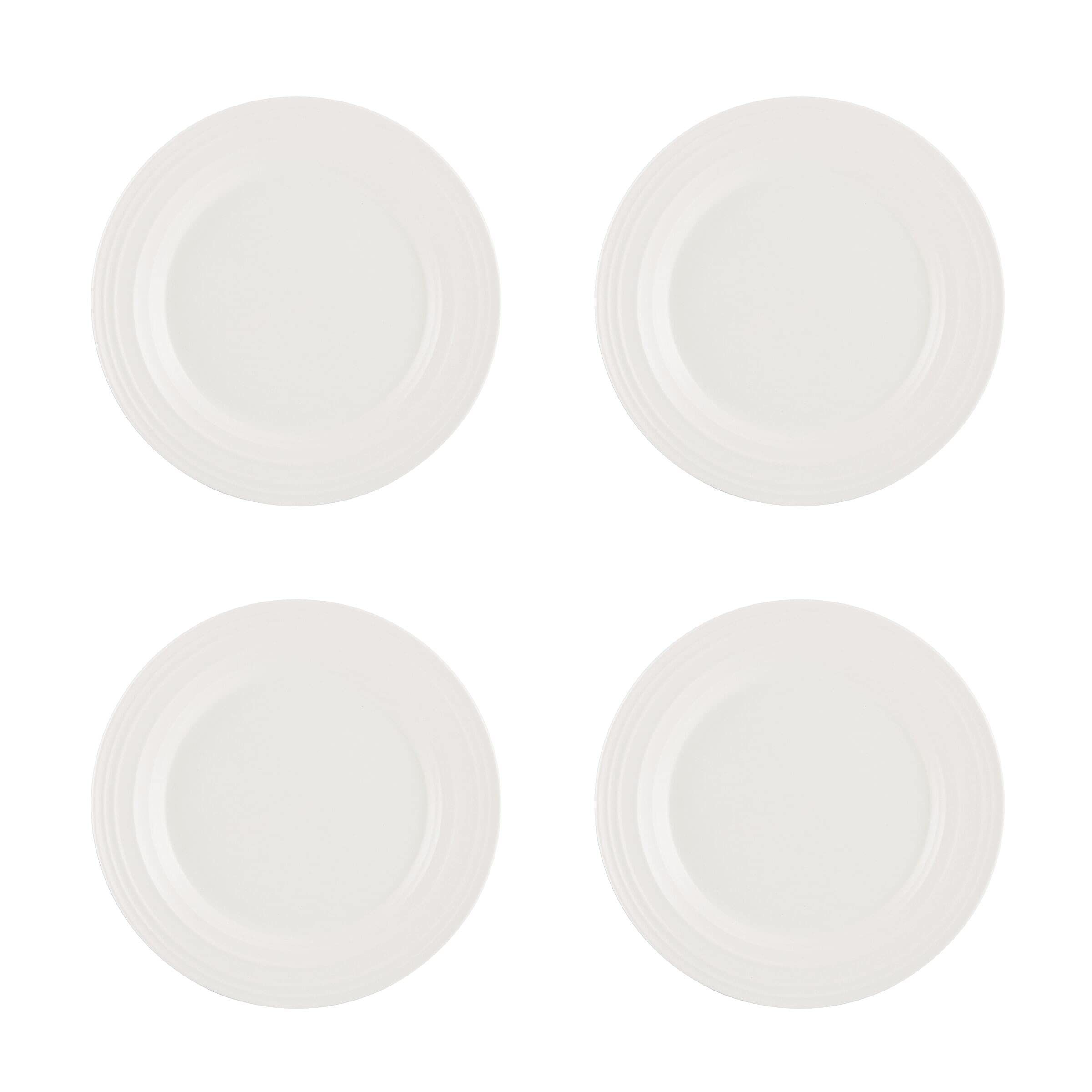 Mikasa Swirl White 16 Piece Dinnerware Set, Service for 4