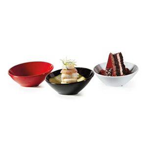 G.E.T. B-792-BK Angled Cascading Serving Bowl for Salads, Rice and Dessert, 24 Ounce / 9.25", Black