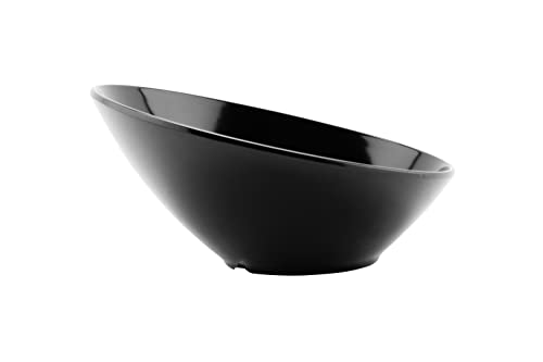 G.E.T. B-792-BK Angled Cascading Serving Bowl for Salads, Rice and Dessert, 24 Ounce / 9.25", Black