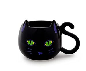 disney hocus pocus binx black cat sculpted ceramic mug | holds 20 ounces