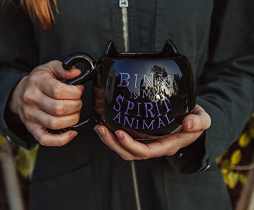 Disney Hocus Pocus Binx Black Cat Sculpted Ceramic Mug | Holds 20 Ounces