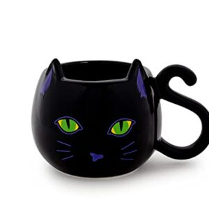 Disney Hocus Pocus Binx Black Cat Sculpted Ceramic Mug | Holds 20 Ounces