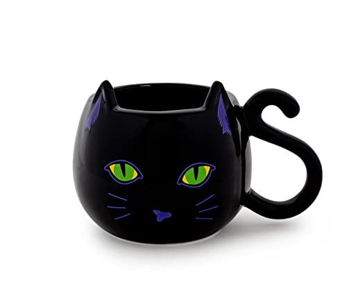 Disney Hocus Pocus Binx Black Cat Sculpted Ceramic Mug | Holds 20 Ounces