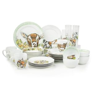 everything kitchens 28-piece dinnerware-set