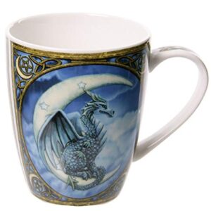 lisa parker puckator dragon design porcelain mug, tea coffee hot drinks microwave & dishwasher safe height 10cm width 12cm depth 8.5cm 300ml capacity