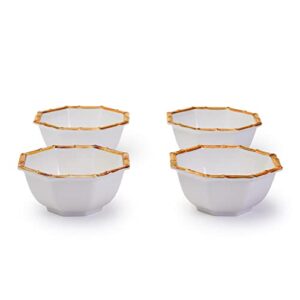 two's company bamboo touch set of 4 octagonal multipurpose individual bowls