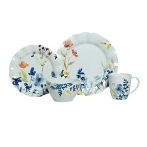 fitz and floyd floral splash 16-piece dinnerware set, assorted