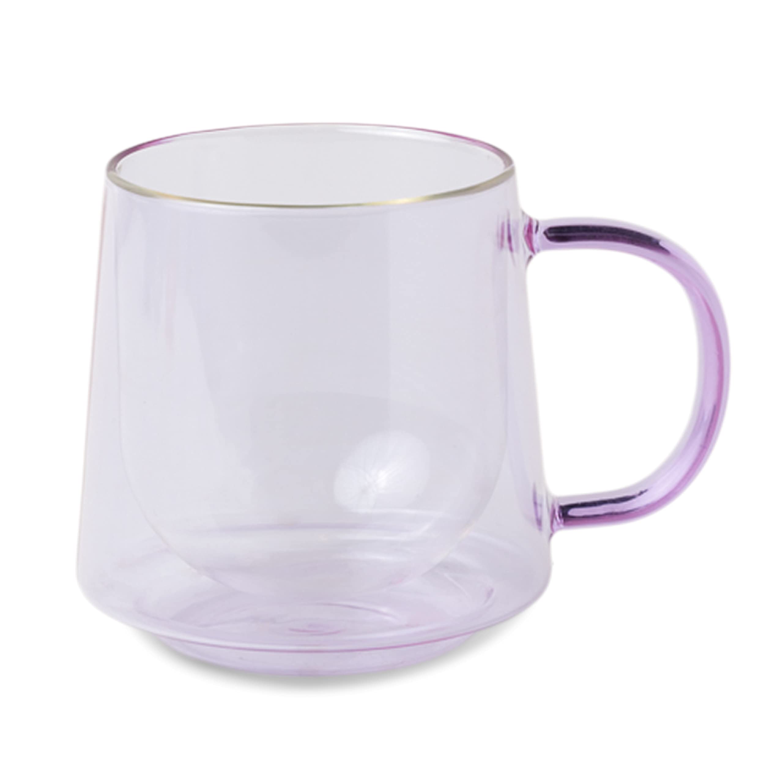 Good Citizen Coffee Co. Double-Walled Borosilicate Glass Mug for Coffee or Tea, 12 Ounces, Lilac