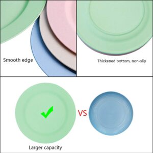 4 Pack 13 Inch Extra large Size Dinner Plate Sets, Delicious Pasta Plates, Unbreakable Dishes, Lightweight Salad Dinnerware, Reusable Dessert Tableware (33cm Beige)