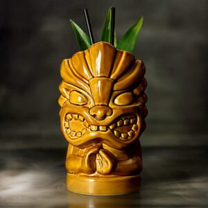 SuproBarware Tiki Mug Cocktail Mug - 28oz Ceramic Tiki Glasses for Cocktail Hawaiian Party