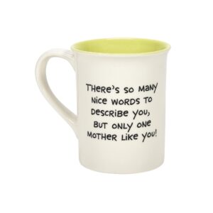 Enesco Our Name is Mud Mother Anagram Engraved Coffee Mug, 16 Ounce, Multicolor