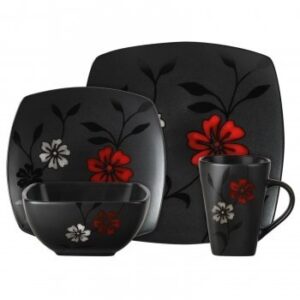 gibson 16 pc. evening blossom dinnerware set