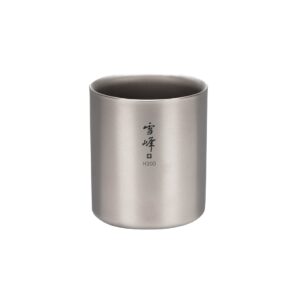 snow peak h200 double walled titanium stacking mug