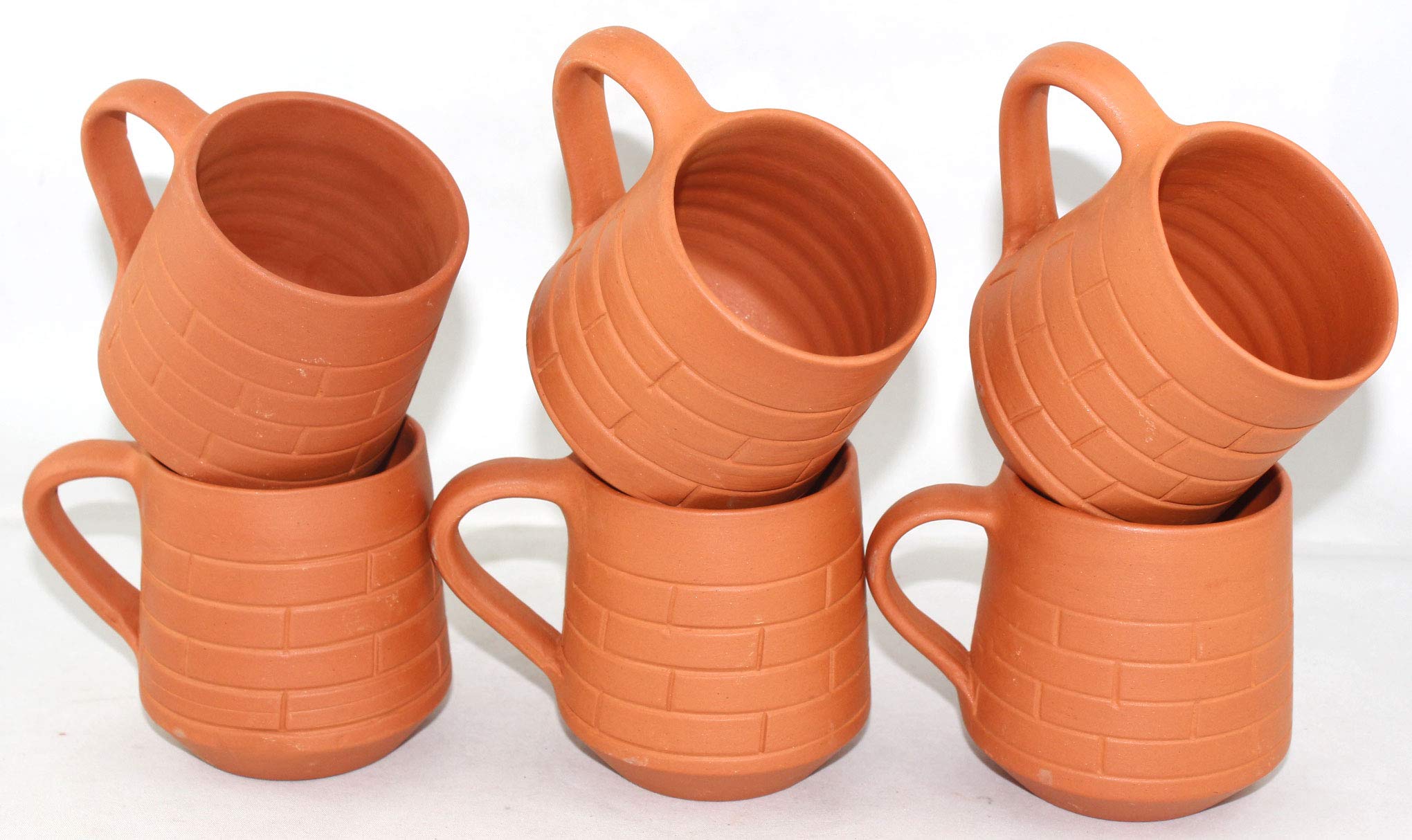 Odishabazaar Terracotta(Real Mitti) Unglazed Clay Mud Tea Cup - Set Of 6 using for Tea And Coffee 160ml (c-cup-111)