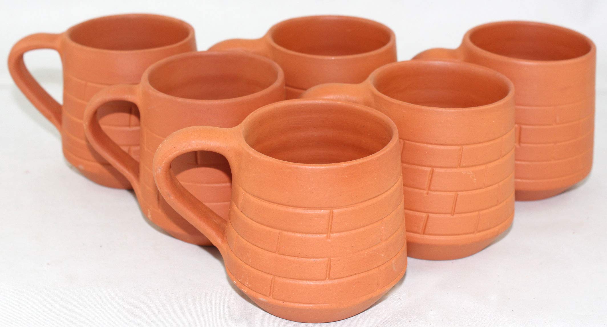 Odishabazaar Terracotta(Real Mitti) Unglazed Clay Mud Tea Cup - Set Of 6 using for Tea And Coffee 160ml (c-cup-111)