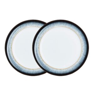 denby 199048805 halo 2 piece dinner plate set, stoneware