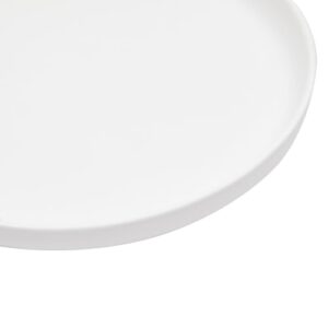 Okuna Outpost White Ceramic Dinner Plates Set of 4 Serving Dinnerware Dishes (8 Inches)